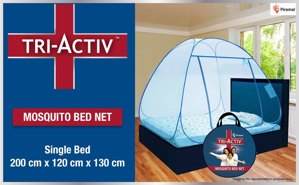 Tri-Activ Mosquito Net for Single Bed |Machardani at Best Price - Wellify