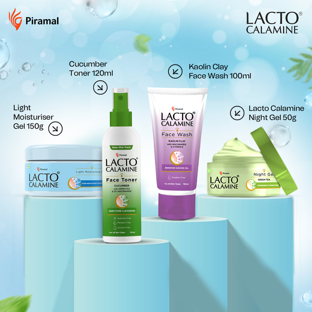 Lacto Calamine Day and Night Skin care Kit for Women | 4 essential ...