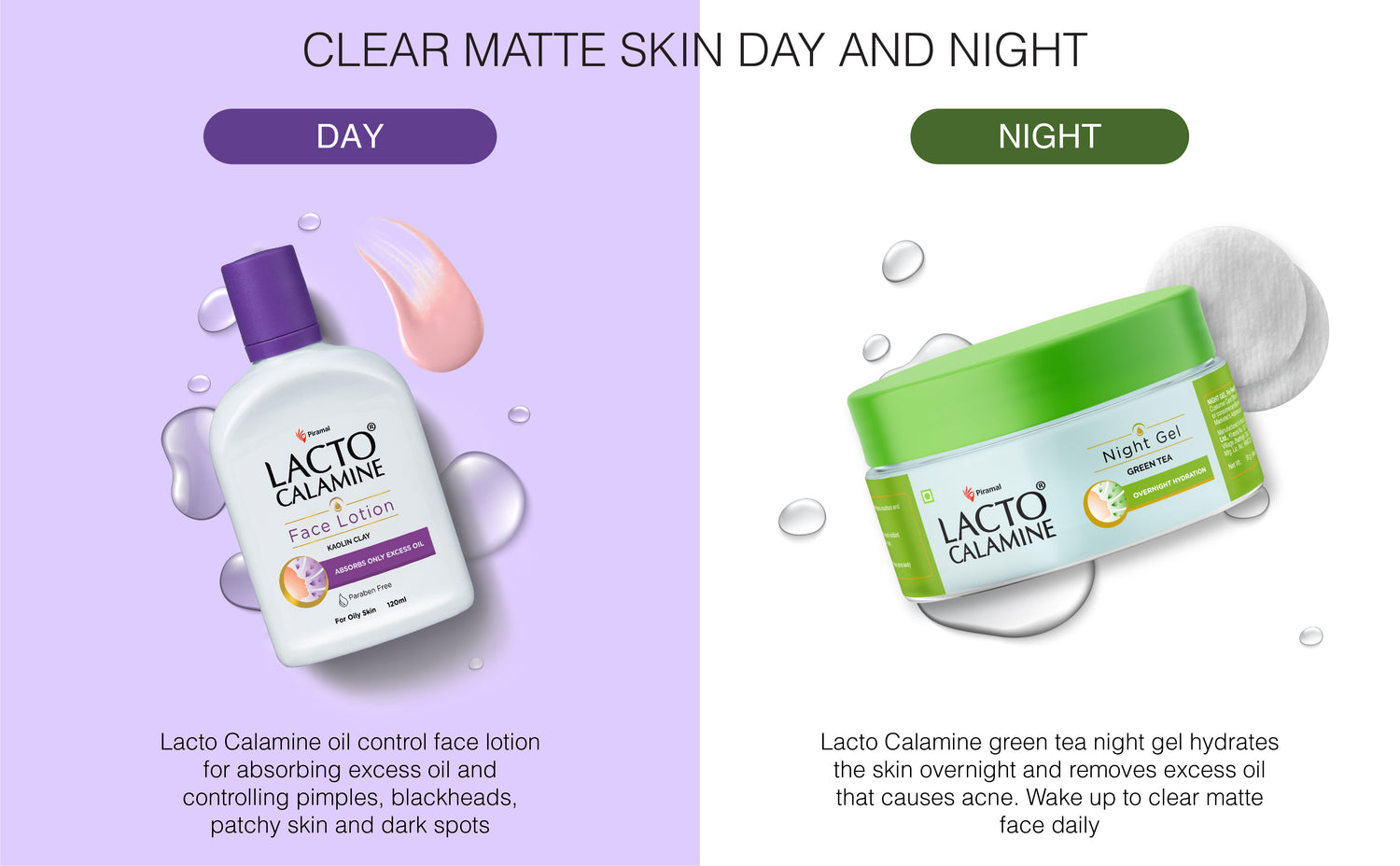 Buy Lacto Calamine Green Tea Night Gel | Night Cream - Wellify